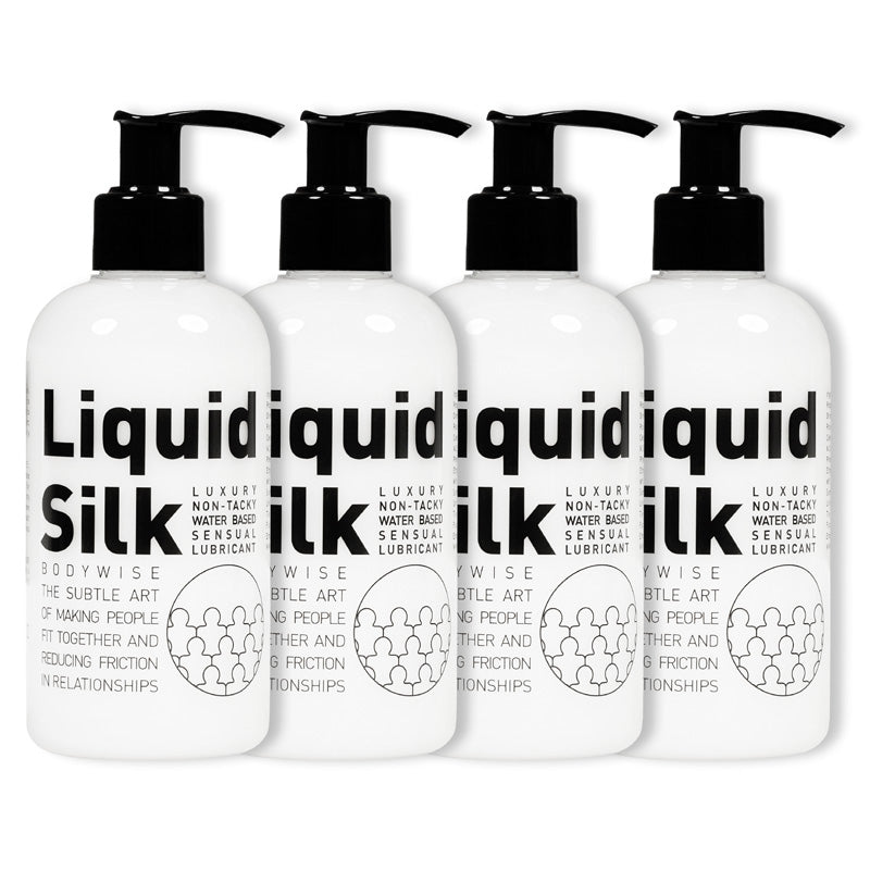 Liquid Silk 4 bottles x 250 ml 8.45 fl.oz Lubricant ️ WorldCondoms