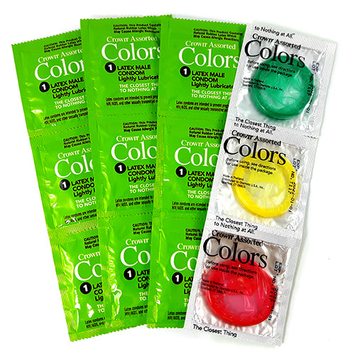 Crown Assorted Colors colored condoms ️ WorldCondoms